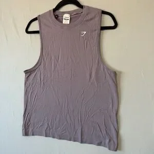 Gymshark | Shirts | Gymshark Mens Critical Drop Arm Tank Top S Purple ...